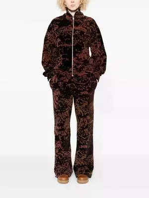 Études Studio Abstract-print Velour Trousers