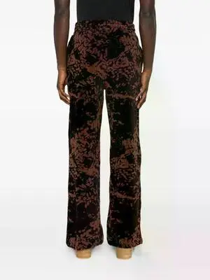 Études Studio Abstract-print Velour Trousers