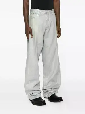 MUGLER Paneled Straight-leg Jeans