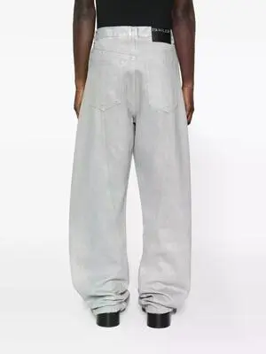 MUGLER Paneled Straight-leg Jeans