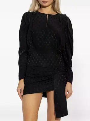 Isabel Marant Polka-dot Puff-sleeve Top