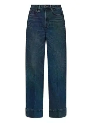 R13 Embroidered Straight-leg Jeans