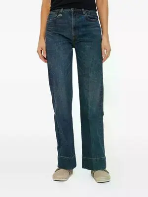 R13 Embroidered Straight-leg Jeans