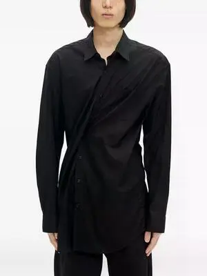 ANN DEMEULEMEESTER Draped Cotton Shirt