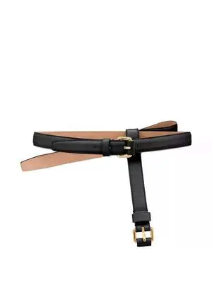 Moschino Bow-detail Leather Belt - Black