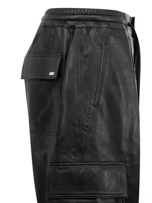 NAHMIAS Leather Cargo Shorts
