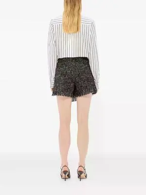 MSGM Tweed Wrap Shorts - Black
