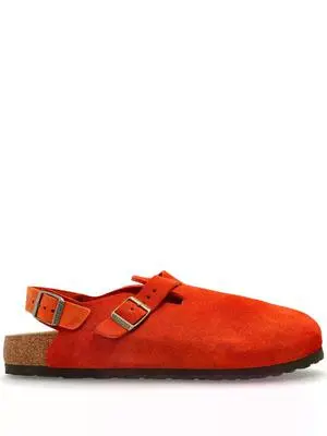 BIRKENSTOCK Tokio Suede Mules - Red