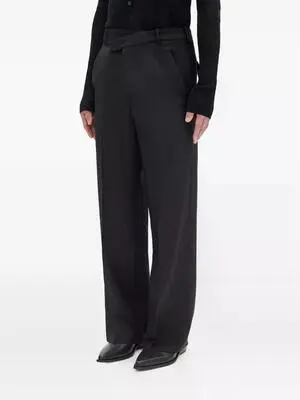 ANN DEMEULEMEESTER Wrap-front Wool Pants