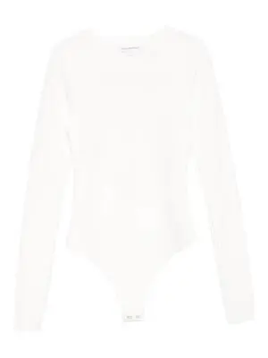 Good American Crew Neck Blouse - White