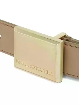 Karl Lagerfeld Rectangular-buckle Leather Belt