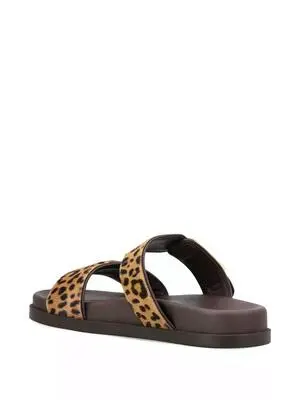 Fendi Leopard-print Buckle Sandals