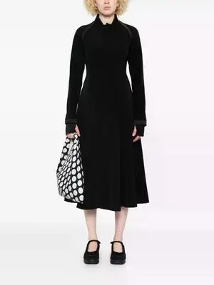 Y3 Pleated Padded Midi Dress
