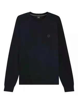 BOSS Logo-patch Cotton Sweater