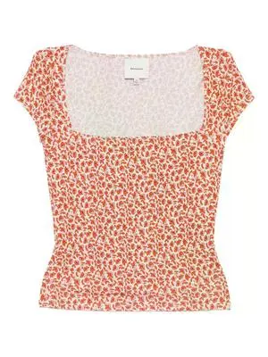 REFORMATION Bardot Top - Orange