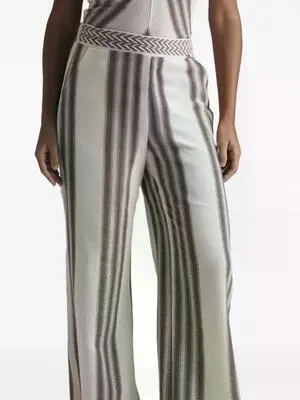 Pho Firenze Stripe-pattern Wide-leg Trousers