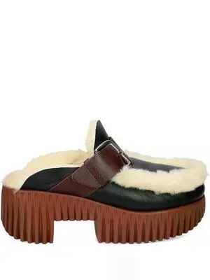 4CCCCEES 60mm Buckle-detail Shearling Mules