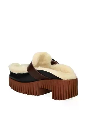4CCCCEES 60mm Buckle-detail Shearling Mules