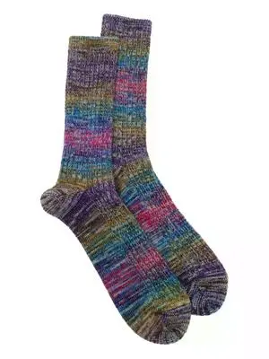 Anonymous Ism Splash-pattern Socks - Purple