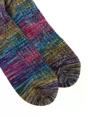 Anonymous Ism Splash-pattern Socks - Purple