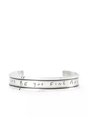 ANN DEMEULEMEESTER Engraved Cuff Bracelet - Silver