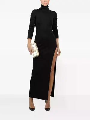 LA GALPA Turtleneck Side-slit Dress