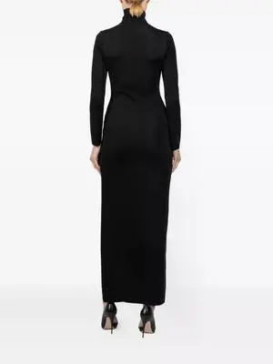 LA GALPA Turtleneck Side-slit Dress