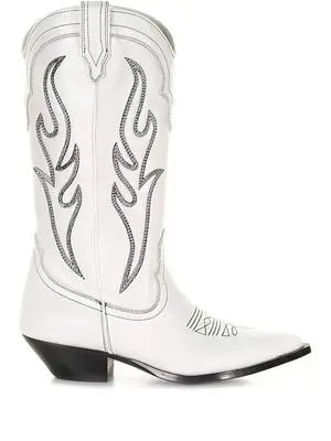 SONORA Flame-embroidered Cowboy Boots