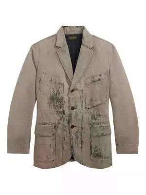 Ralph Lauren Distressed-finish Blazer - Grey