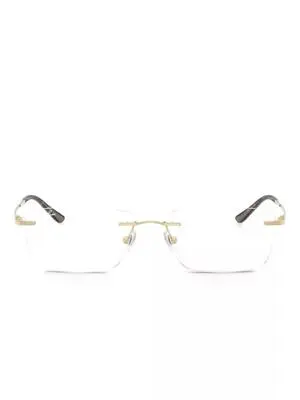 Ray-ban Rimless Rectangle-frame Glasses - Gold
