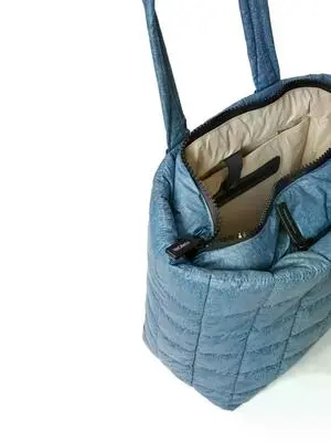 VEECOLLECTIVE Quilted Denim Tote Bag