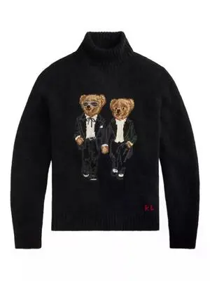 Polo Ralph Lauren Bear-embroidered Turtleneck Pullover