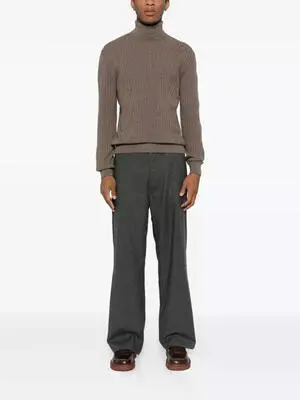 Brioni Cable-knit Roll Neck Sweater