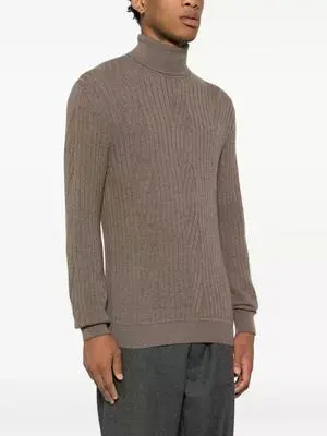 Brioni Cable-knit Roll Neck Sweater