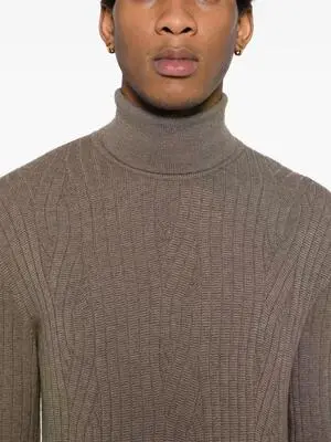 Brioni Cable-knit Roll Neck Sweater
