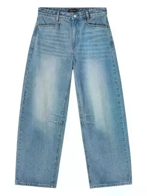 TOUT A COUP Distressed High-waist Jeans