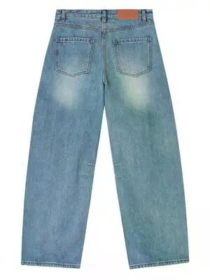 TOUT A COUP Distressed High-waist Jeans