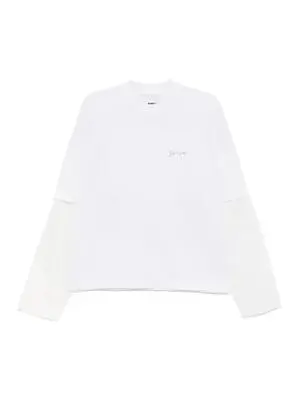 BONSAI Logo-embroidered T-shirt - White