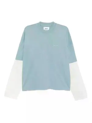 BONSAI Logo-embroidered T-shirt - Blue