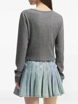 B+AB Ribbed Buttoned Cardigan