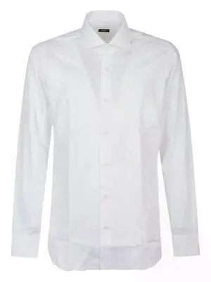BARBA NAPOLI Long-sleeved Buttoned-down Shirt - White