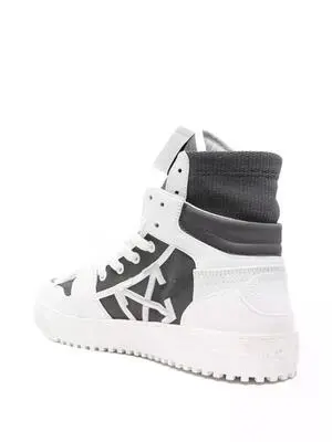 Off-White High-top Leather Sneakers