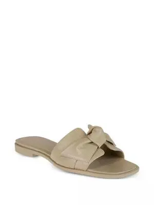 ALEXANDRE BIRMAN Maxi Clarita Bow-detail Leather Sandals - Neutrals
