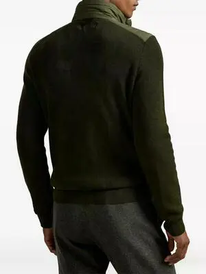 Polo Ralph Lauren Quilted-panel Half-zip Sweater