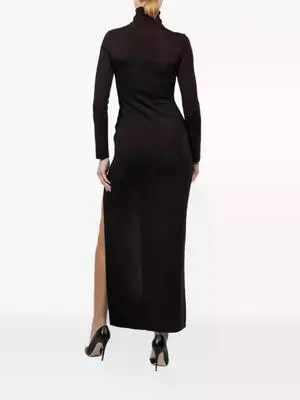 LA GALPA Turtleneck Side-slit Dress