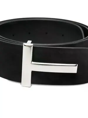 TOM FORD Belt With Logo Plaque Buckle
