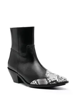 Junya Watanabe 50mm Snakeskin-print Boots