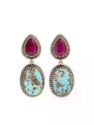 SORU Ruby And Turquoise Earrings