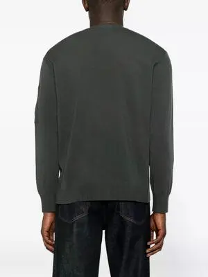 C.P. COMPANY Lens-detail Crew-neck Sweater - Grey