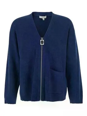 JW Anderson V-neck Zip-up Cardigan - Blue